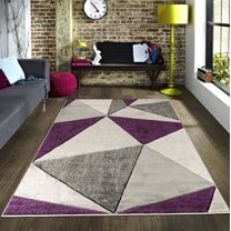 Modern Geometric Triangles Hand-Carved Soft Living Room Area Rug ...