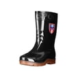 Ytobaz Waterproof Boots for Men Glossy Rain Boots Mid Calf Rubber Shoes ...