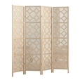 Gold Quarterfoil Diamond Design 4-Panel Room Divider Screen for Living ...