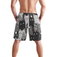 Art Cats Pattern Mens Swim Trunks Quick Dry Board Shorts Breathable Fit ...