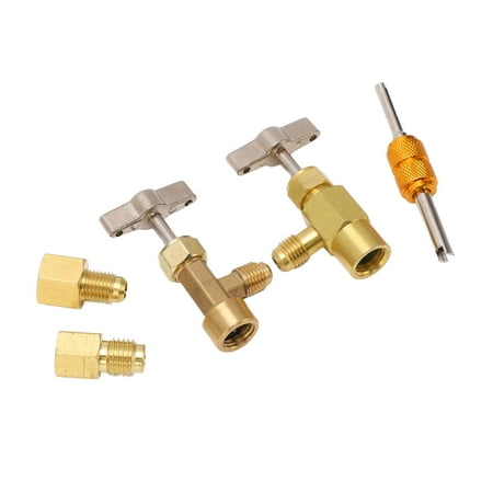 Puncture Style Can Tap Valve, R134A Brass Anti Rust Refrigerant Can Tap ...