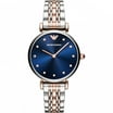 Emporio Armani AR1840 Women's Two-Tone Steel Watch with Crystal Accent ...