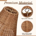 Set of 3 Rattan Lamp Shade Natural Rattan Clip-on Chandelier Lampshade ...