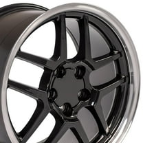 17x11/17x9.5 Wheels Fit Corvette, Camaro - ZR1 Style Black Rims ...