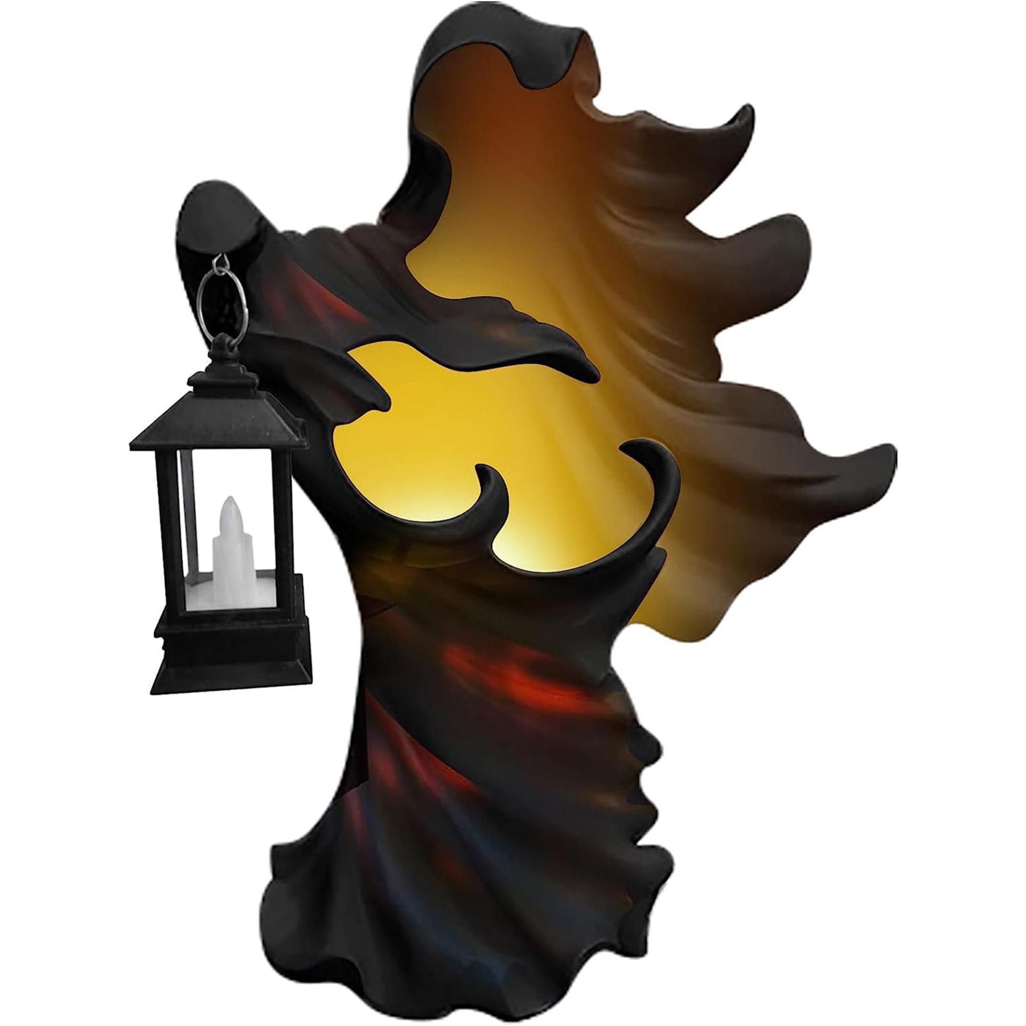 Sprifallbaby Reaper Statue Solar Light Hell Messenger with Lantern ...