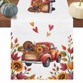 Autumn Thanksgiving Turkey Farm Truck Table Runner 13x72in Non-Slip ...