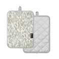 2Pcs Square Heat Resistant Oven Mitts Pot Holders 7x9.8in Non-Slip Hot ...