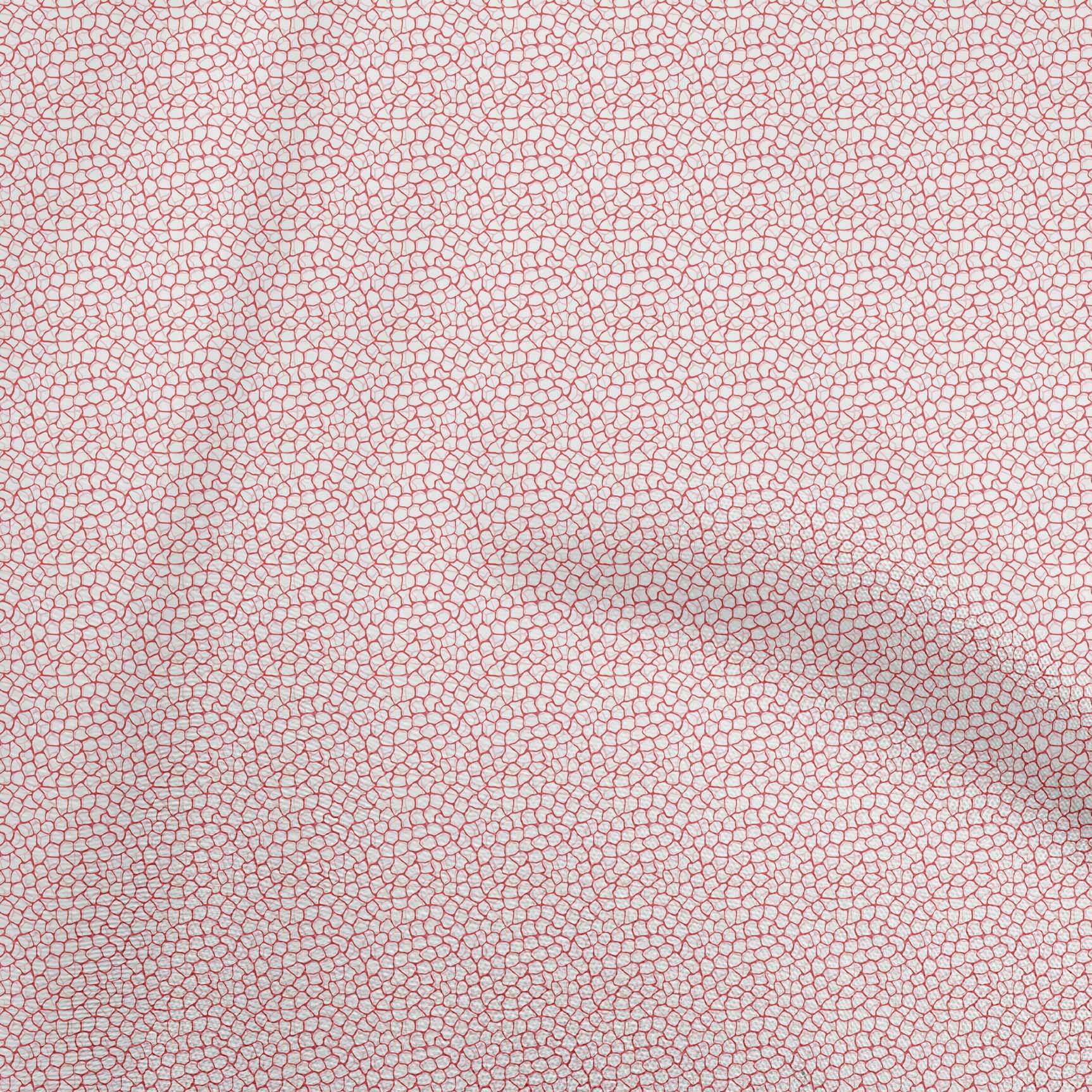 oneOone Velvet Red Fabric Abstract Sewing Material Print Fabric By The ...