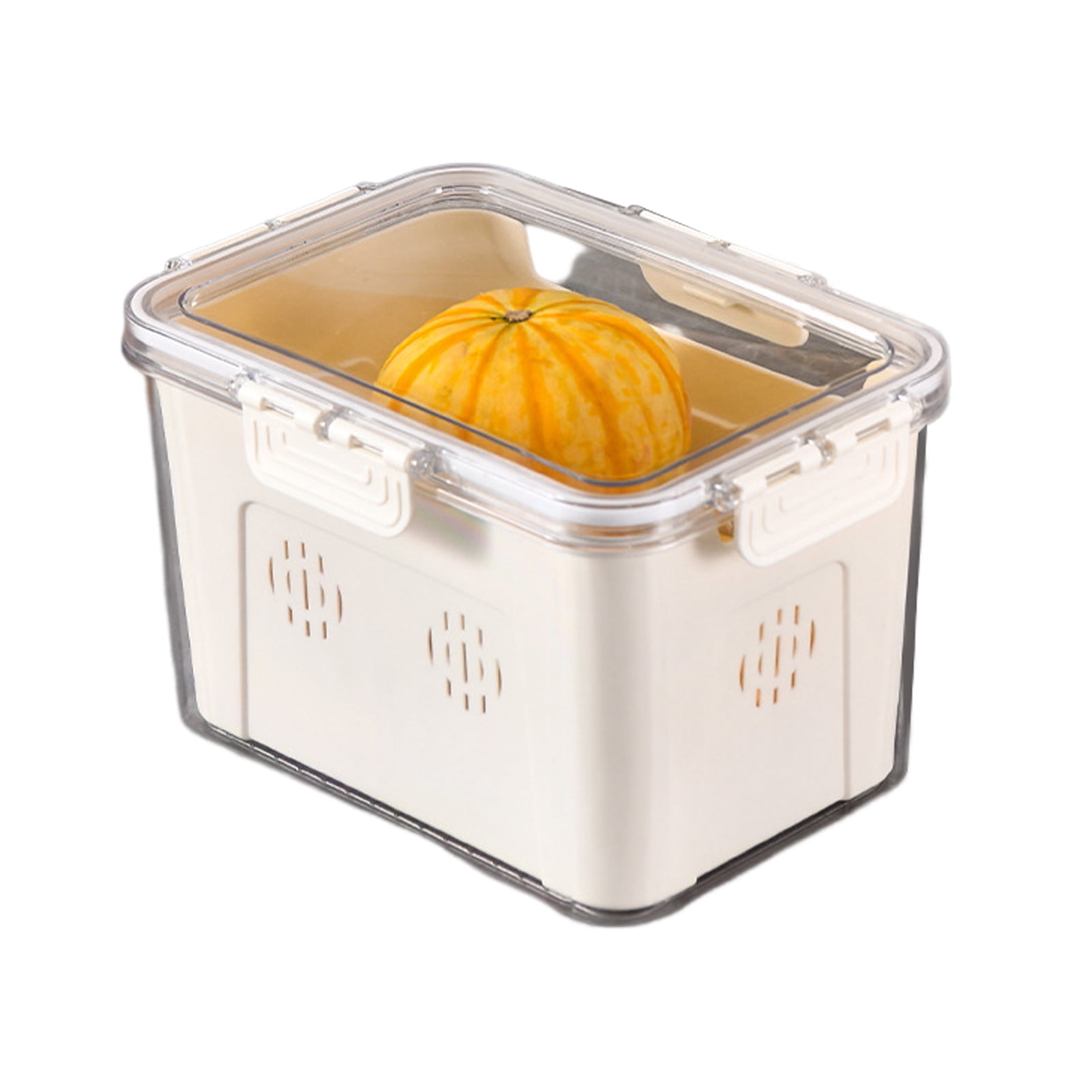 Hesroicy Portable Fruit Storage Box - Ventilated Compartment with Lid ...