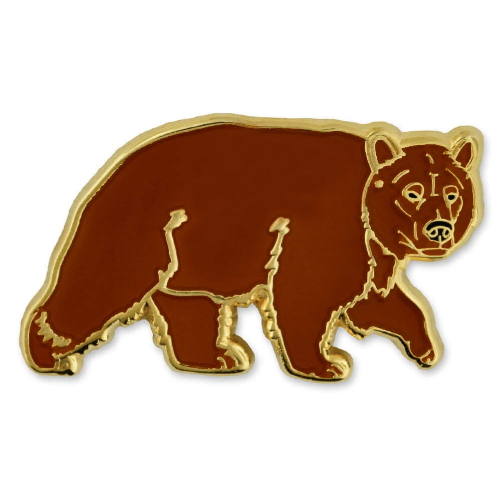 Brown Grizzly Bear Wild Animal Enamel Lapel Pin - Walmart.com