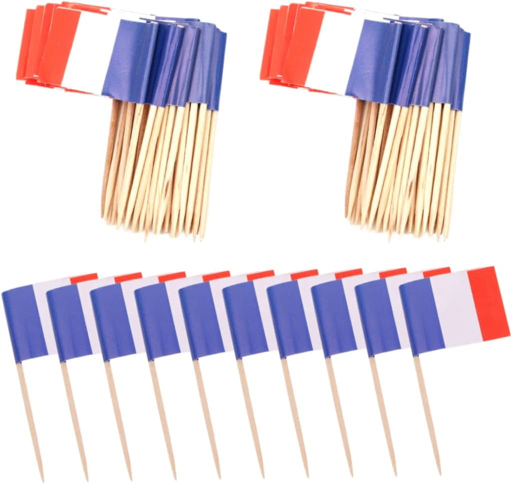Food Flags Toothpick France Flags Cake Toppers Mini Fruit Cocktail ...