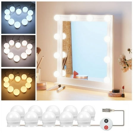 LED Vanity Lights for Mirror, Vanity Lights Stick on with 12 Dimmable ...