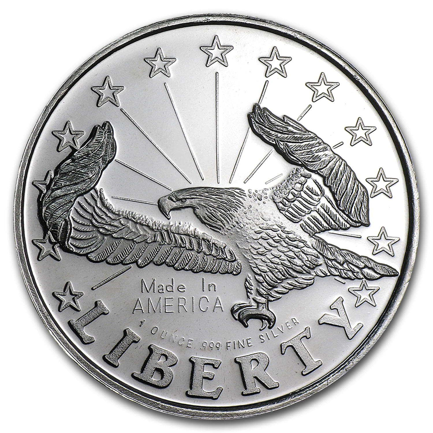 SilverTowne Mint - 1 oz Silver Round - Liberty Eagle - Walmart.com ...