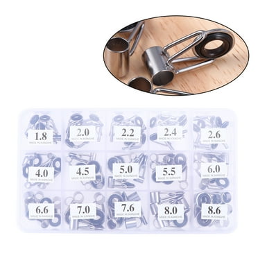 8 Pcs/Set Fishing Rod Guides Tip Fish 5-18Mm Dia Pole Repair Kit Line ...