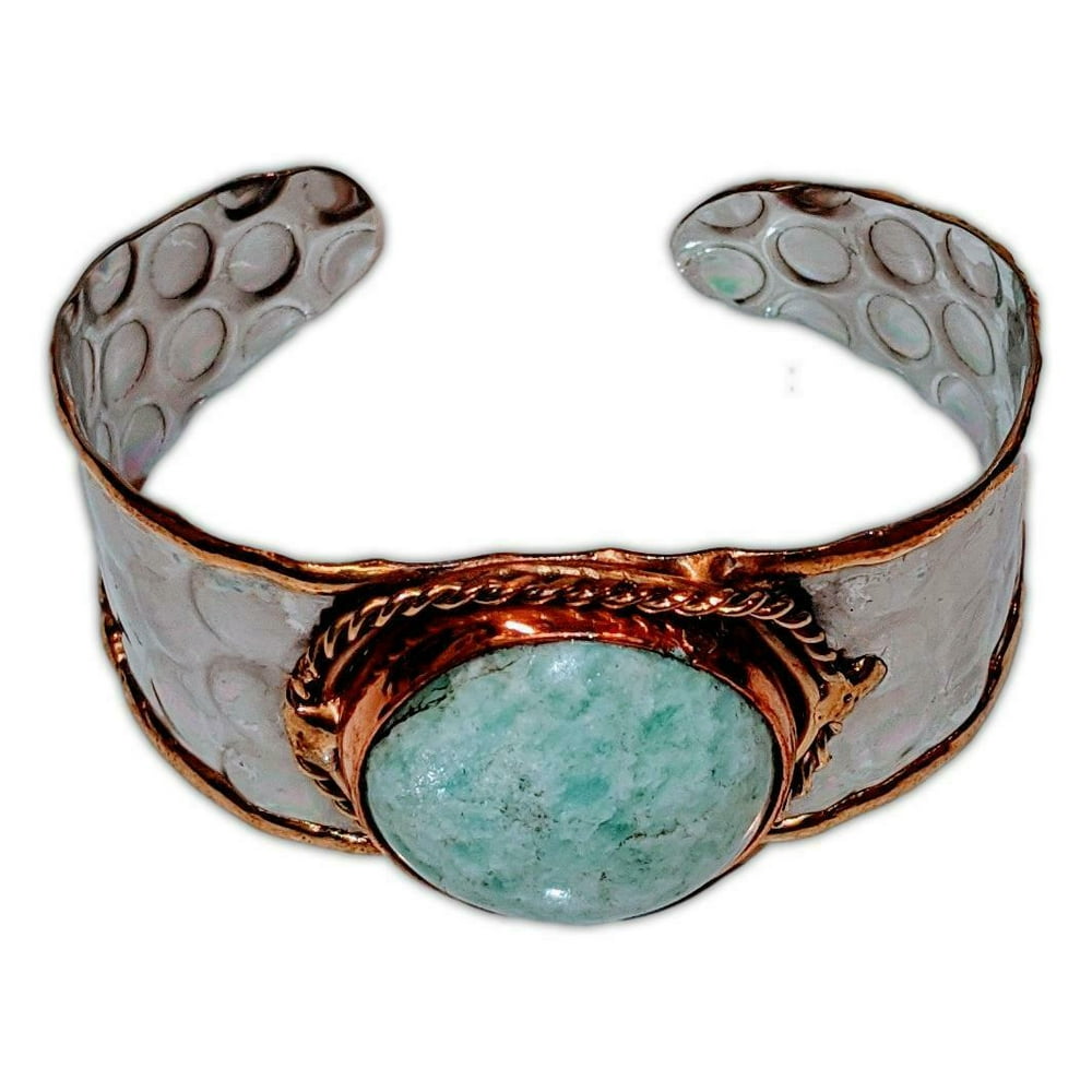 Anju Jewelry - Welded Mixed Metal Cuff Bracelet AMAZONITE Essential ... Anju Jewelry - Welded Mixed Metal Cuff Bracelet AMAZONITE Essential ...