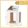 10×10×12in-2pack Tall Cake Boxes with Windows, Tiered Cake Transport ...