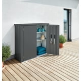 Romeo Storage Locker 4' x 2' x 5' - Dark Gray with Lockable Handle ...