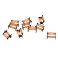 15pcs Model Train Model Bench Chair 1:87 HO Scale Settee Park Layout ...