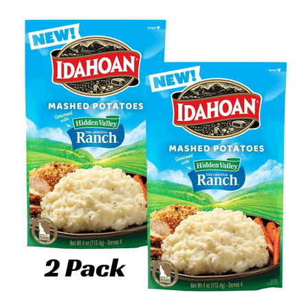 Idahoan Real Potato Packets, Buttery Homestyle & Roasted Garlic Mixes ...