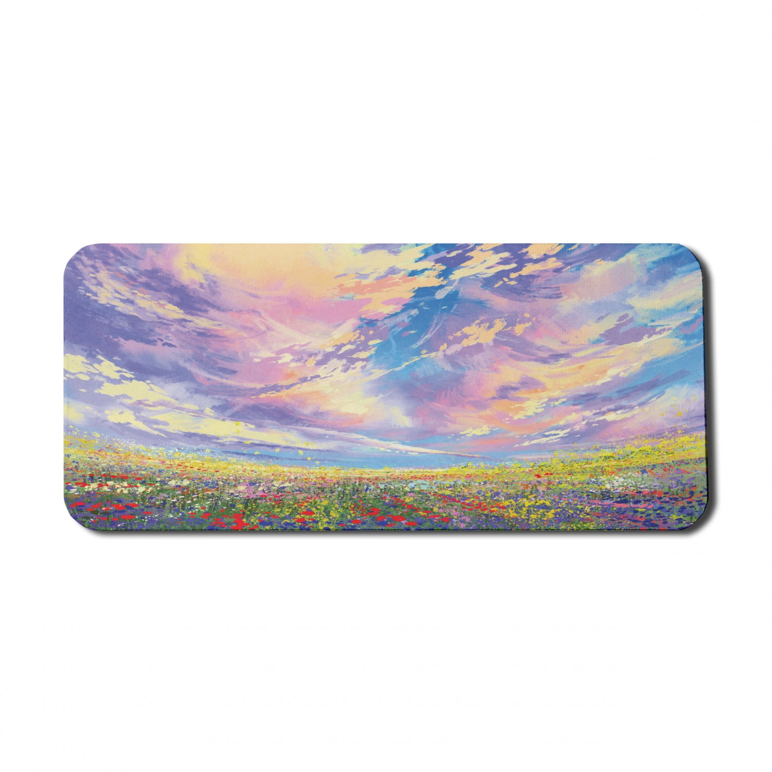 Pastoral Computer Mouse Pad, Pastoral Valley Under Surreal Dreamy Sky ...
