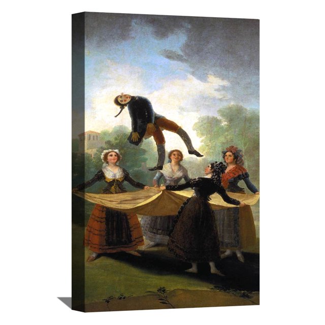 Francisco Goya Painting Art Print The Straw Manikin Canvas Art Print Frame Wall Art - Walmart.com