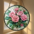 Botanical Rose Flower Window Suncatcher – Decorative Glass Hanging ...