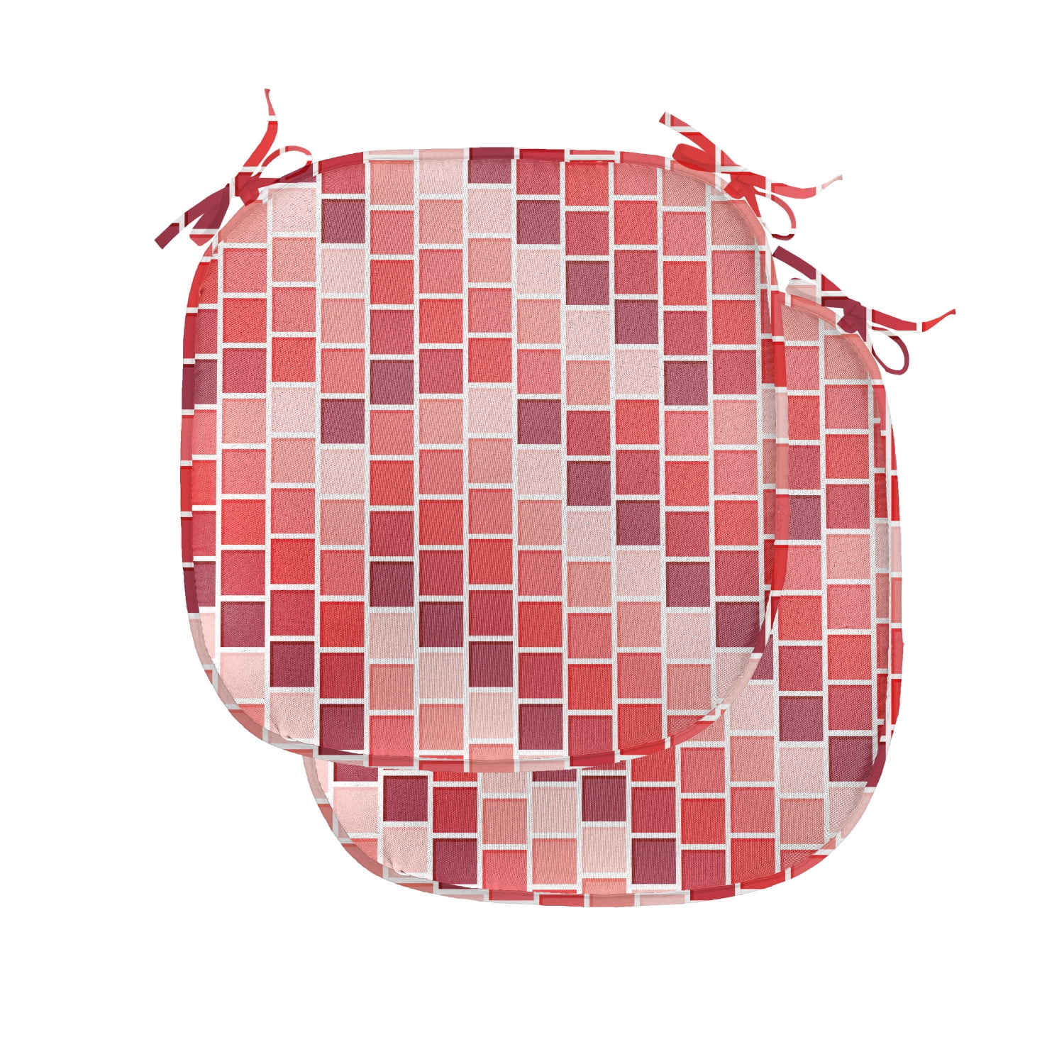 Geometric Chair Seating Cushion Set of 2, Tile Rectangle Square Cube ...