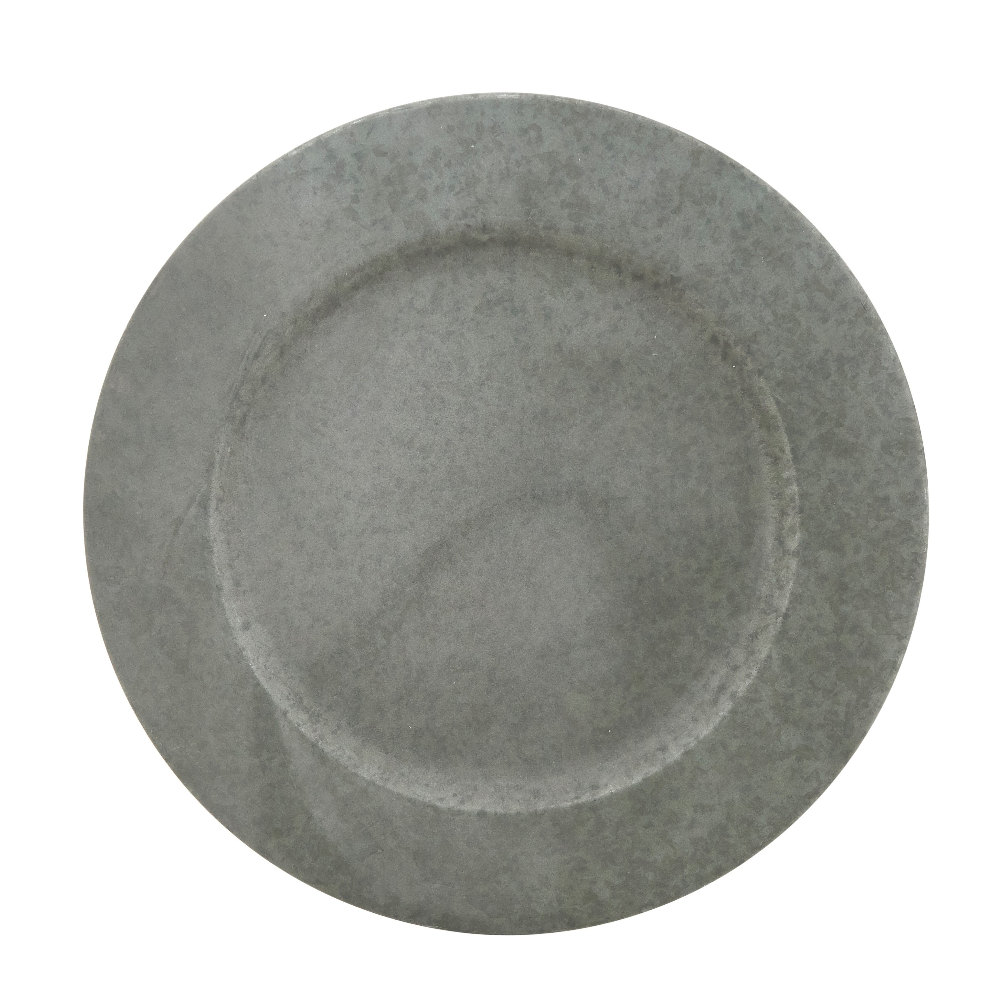 Saro Galvanized Metal Charger Plate Set Of 4 Pcs Walmart saro-galvanized-metal-charger-plate-set-of-4-pcs-walmart