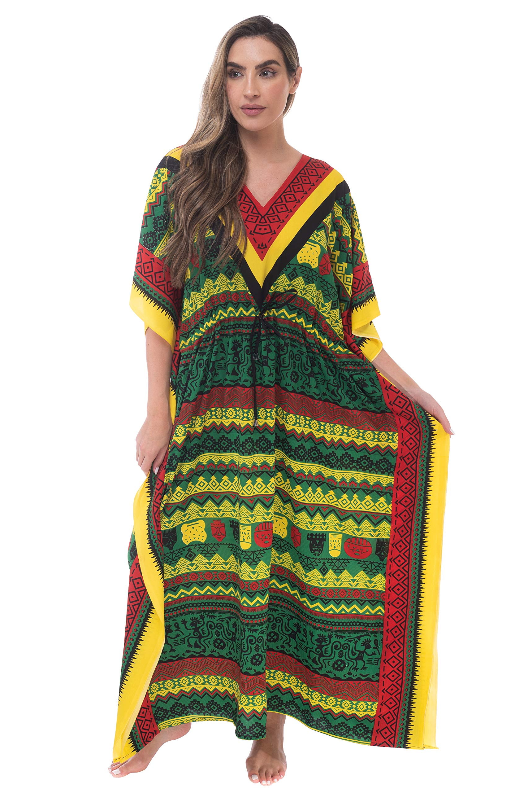 21754-ORG-S-M Riviera Sun Long Dashiki Caftan / Caftans for Women ...