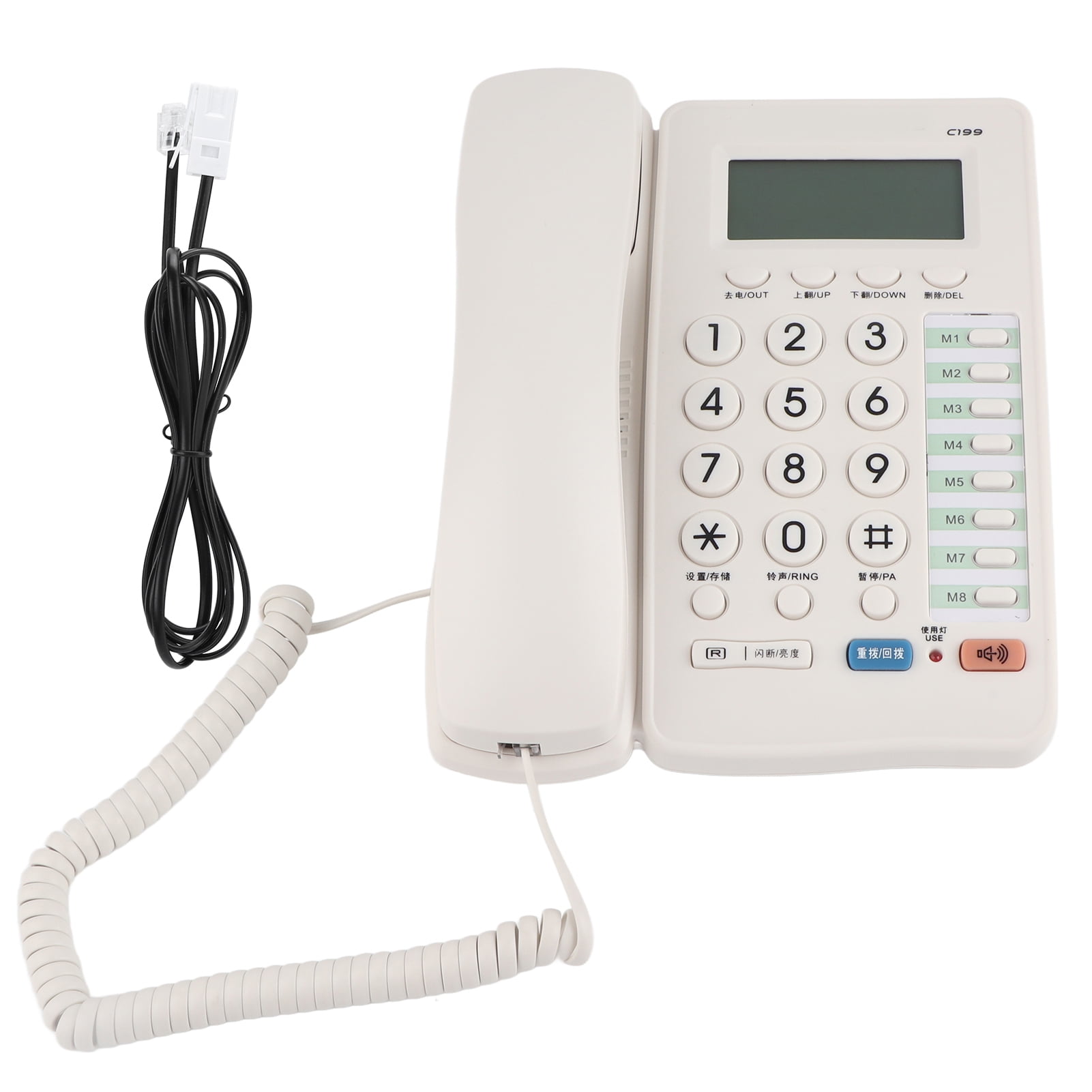 Teléfono fijo doméstico Teléfono con cable Escritorio Teléfono con ...