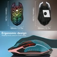 TSV Wireless Gaming Mouse Rechargeable USB 2.4G Computer Ergonomic ...
