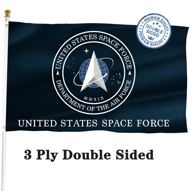 Danf Double Sided Flag For Us Space Force Ussf 3 Ply 3x5 Outdoor Banner