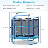 Gymax, Kids 3-in-1 Game Seamless Trampoline, 5FT, Outdoor Indoor ...