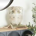 DecMode 15" Distressed White Metal Vase - Walmart.com