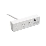 Three-Outlet Surge Protector with Two USB Ports 10 ft Cord, 510 Joules ...