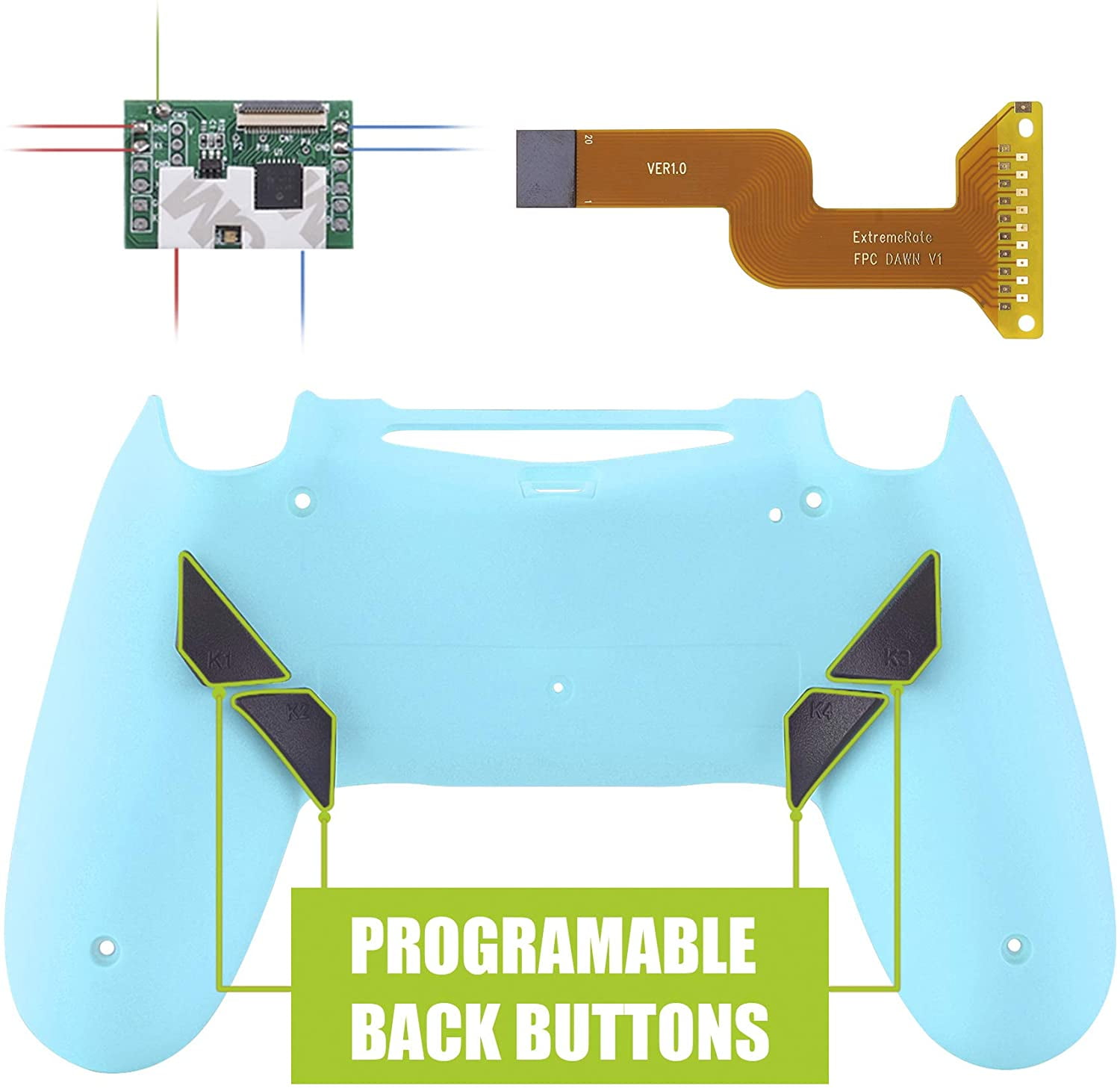 eXtremeRate Dawn Programable Remap Kit for PS4 Controller with Mod Chip ...