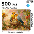 500 pieces Paper Jigsaw Puzzle 14.9x20.4in , Cartoon Parrot Theme, Home ...