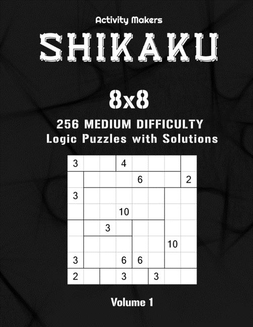 Shikaku 8X8 256 Medium Difficulty Logic Puzzles With Solutions Shikaku 8X8 256 Medium Difficulty Logic Puzzles With Solutions
