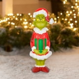 Gemmy 36-inch Outdoor Airblown LED Lighted Grinch with Christmas ...