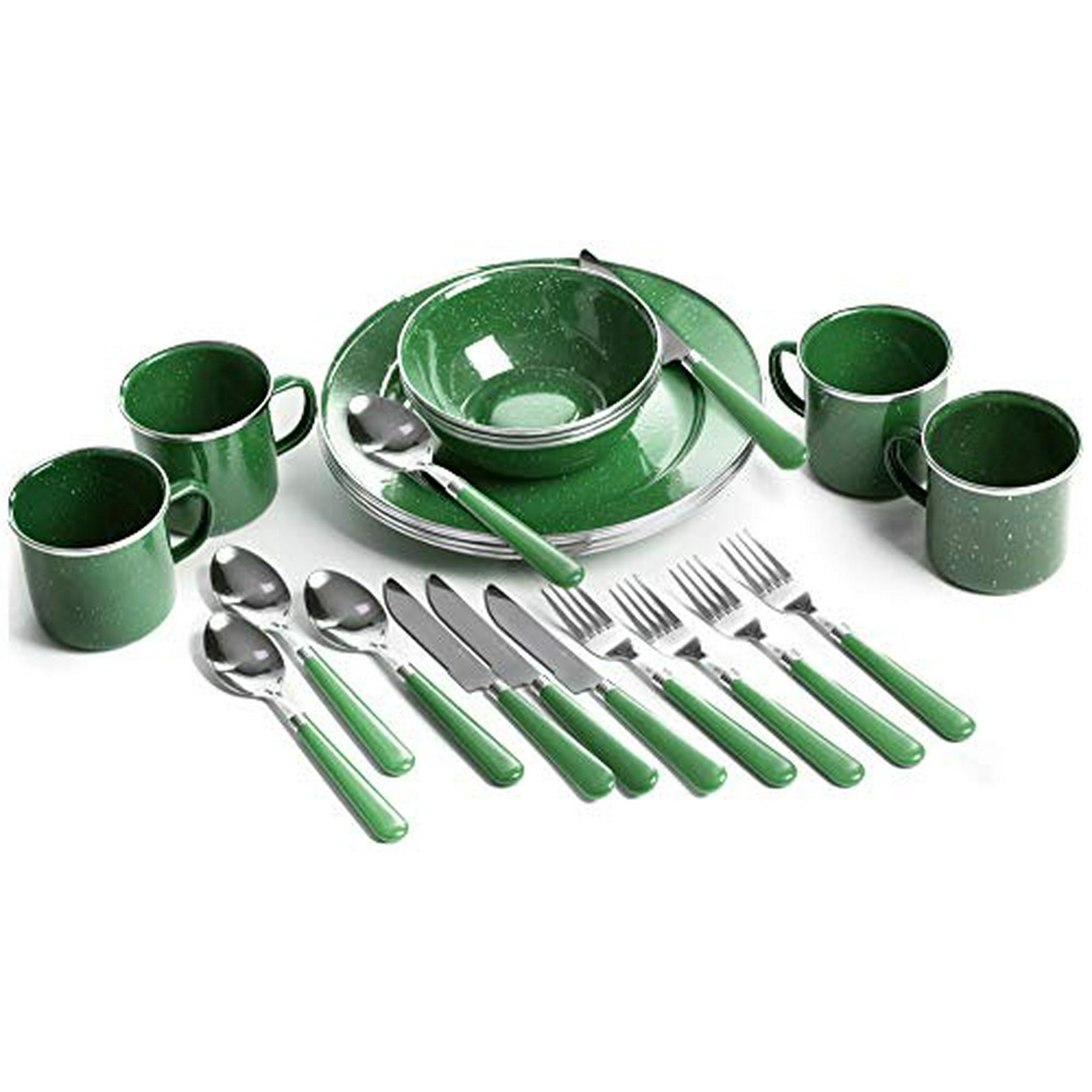 Click here for Stansport - Deluxe 24-Piece Enamel Tableware Set:... prices