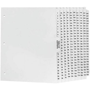 BAZIC Binder Dividers w/ Pockets & 5 Insertable Color Tabs, 11 Hole ...