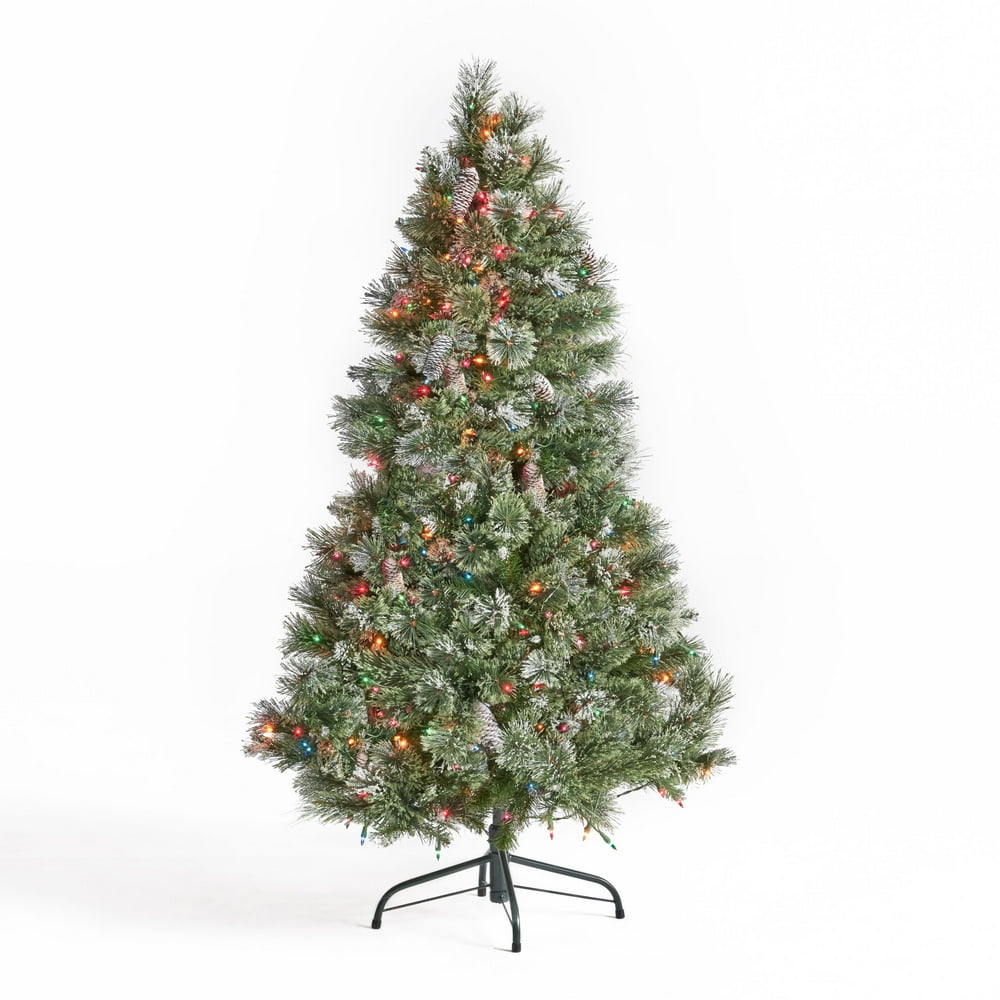 4 5 Foot Cashmere Pine And Mixed Needles Pre Lit Multi Color String
