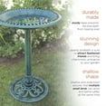 Alpine Corporation Outdoor Standing 15" x 25" Plastic Scrollwork Bird ...