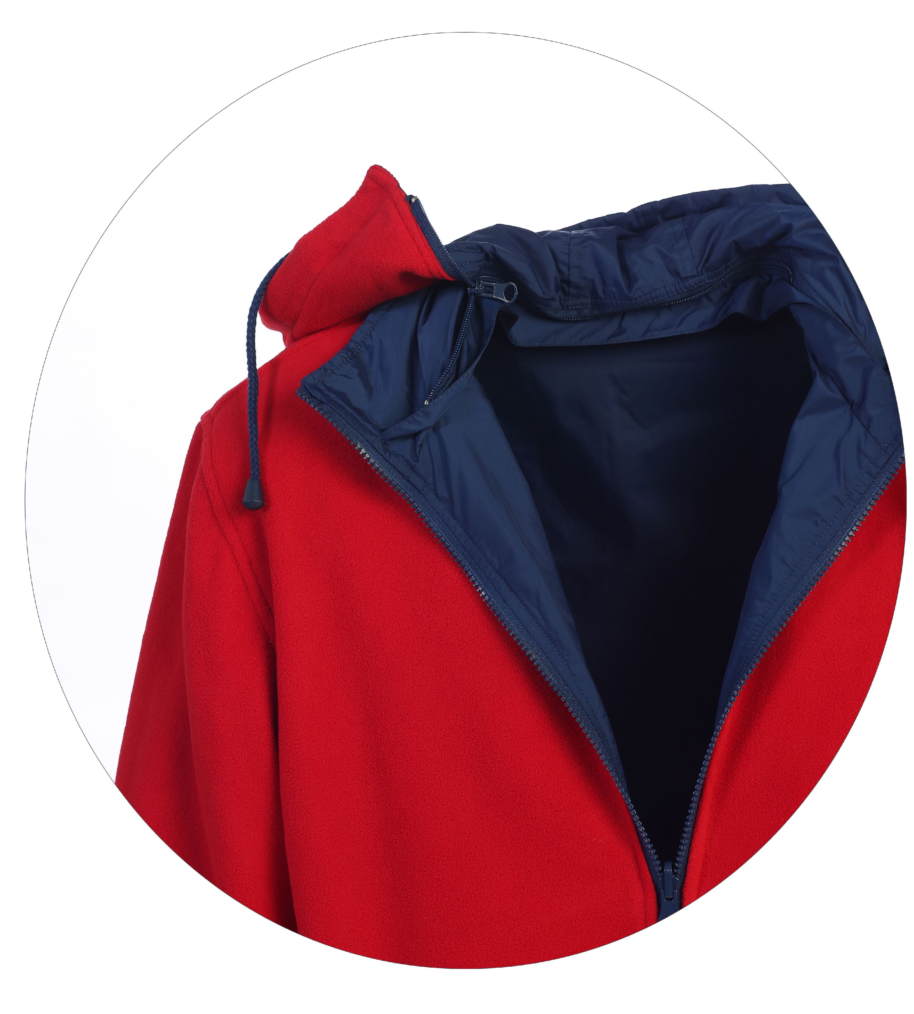 Gioberti Men's Reversible Rain Jacket with Polar Fleece Lining ...