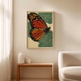 Affixzi Vibrant Monarch Butterfly Art Print - Bold Red and Orange ...
