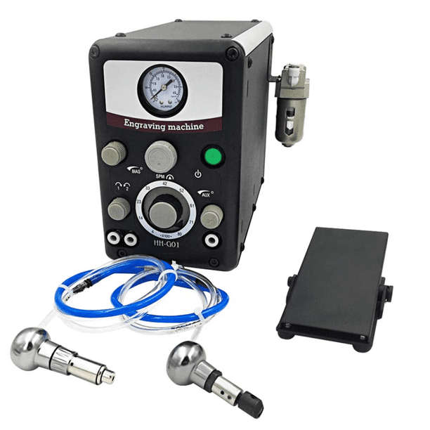 Dual-Head Pneumatic Jewelry Engraver Machine 110V 60Hz Pneumatic Hand ...