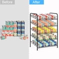 OYEAL 5 Tier Can Organizer for Pantry, 60 Cans Stackable Can Rack ...