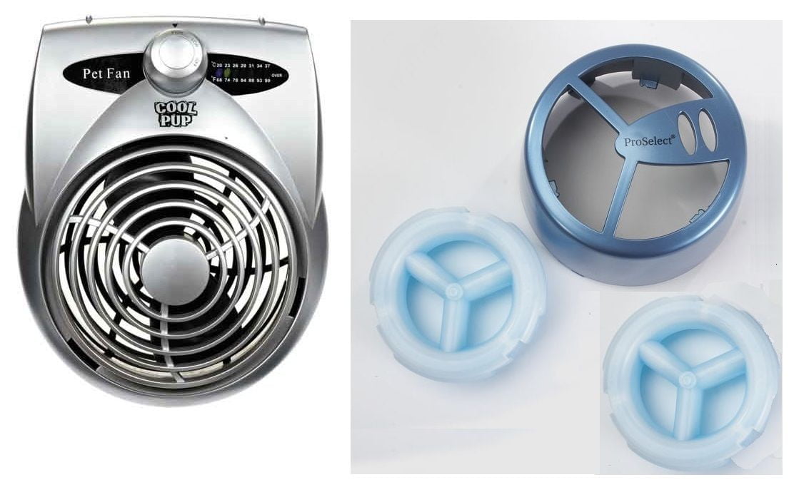 Complete Crate Fan Cooling System Set Dog Cage Attachment & 2 Refill ...