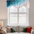 Ocean Wave Tie Up Valance Curtains Summer Beach Adjustable Light ...