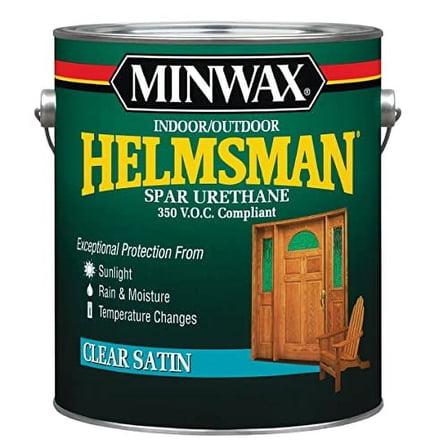Minwax Water Based Helmsman Indoor/Outdoor Spar Urethane, 1 Gal, Satin ...